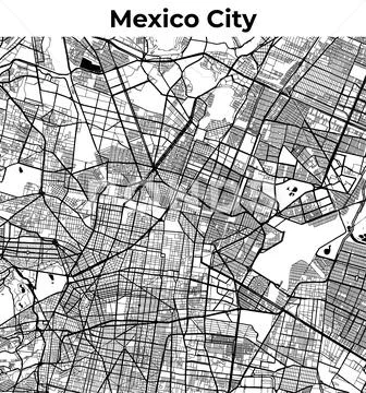 Mexico City City Map, Cartography Map, Street Layout Map: Royalty Free ...