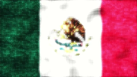 Mexico digital flag - loop animation | Stock Video | Pond5