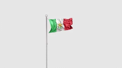 Mexico Flag Pole Animation Include Al... | Stock Video | Pond5