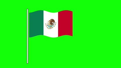 Mexico flag seamless loop animation. Chr... | Stock Video | Pond5