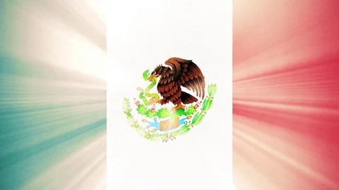 Mexico flag waving seamless loop with su... | Stock Video | Pond5