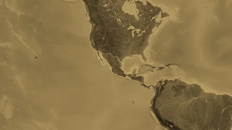 Mexico map - extract. Regions. Sepia. La... | Stock Video | Pond5