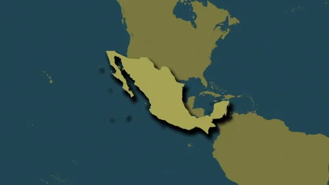 Mexico map - extract. Shadow. Pattern. L... | Stock Video | Pond5