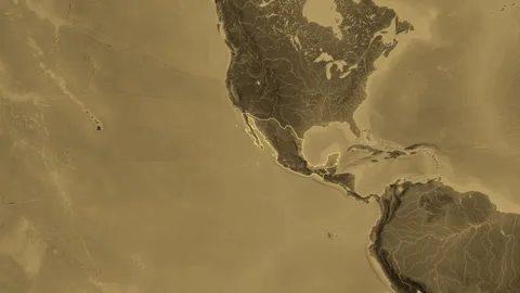 Mexico map - glide. Border. Sepia. | Stock Video | Pond5