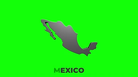 Mexico Map Showing Up Intro By Regions 4... | Stock Video | Pond5