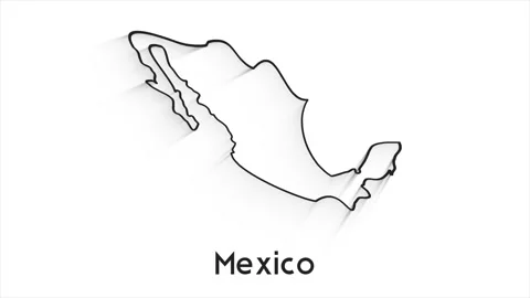 Mexico Map Showing Up Intro By Regions 4... | Stock Video | Pond5