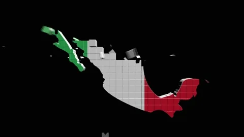 Mexico Map Showing Up Intro By Regions 4... | Stock Video | Pond5