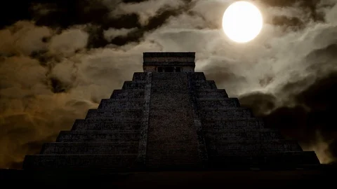 Mexico: Mayan Pyramid by Night, Time Lap... | Stock Video | Pond5