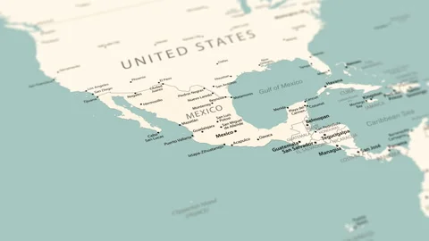 Mexico on the world map. Smooth map rota... | Stock Video | Pond5