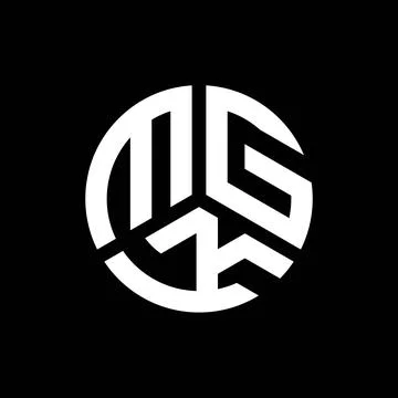Mgk Logo Mgk Abstract Technology Logo Design On Black Vector Image