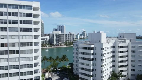 Miami Cityscape, Aerial View of Condo an... | Stock Video | Pond5