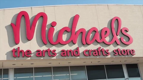 michaels the arts and crafts store logo ... | Stock Video | Pond5