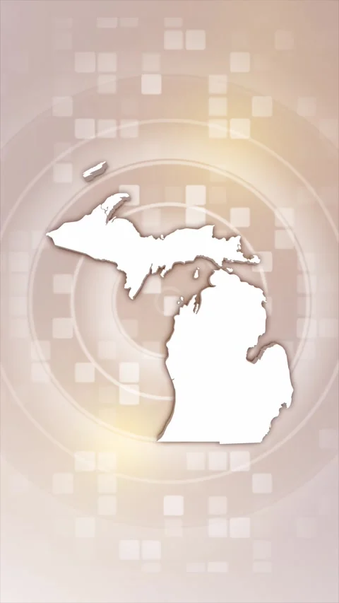 Michigan Animated Map | Stock Video | Pond5