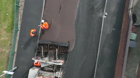 Micro Asphalt Road Resurfacing Process A... | Stock Video | Pond5