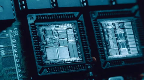 The microchip, the chip, the processor g... | Stock Video | Pond5