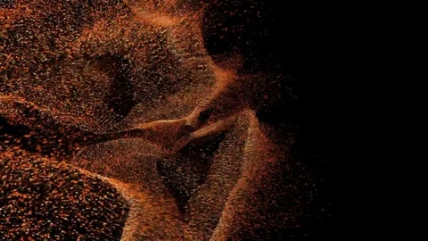 Microparticles in the form of dust orang... | Stock Video | Pond5