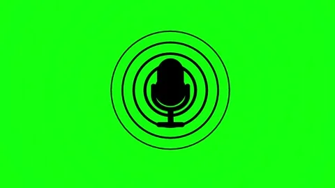 Microphone icon animation on wave backgr... | Stock Video | Pond5