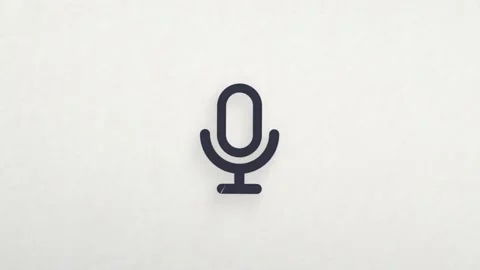 Microphone icon with color drawing effec... | Stock Video | Pond5