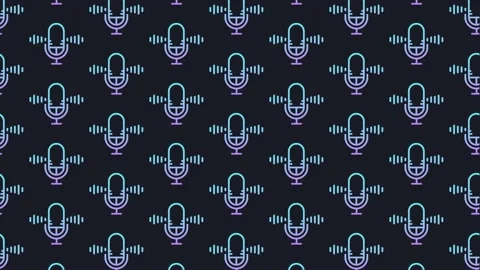 Microphone Recording Dark Blue Animated ... | Stock Video | Pond5