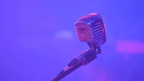 A microphone for singing in a karaoke cl... | Stock Video | Pond5