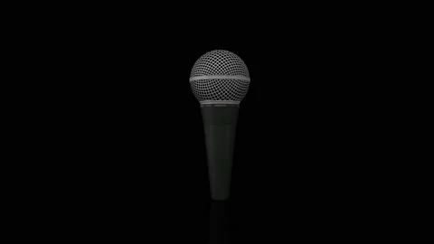 Microphone turns on itself animation | Stock Video | Pond5