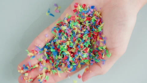 Microplastic pollution, plastic particle... | Stock Video | Pond5