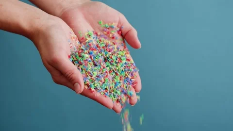Microplastic pollution, plastic particle... | Stock Video | Pond5