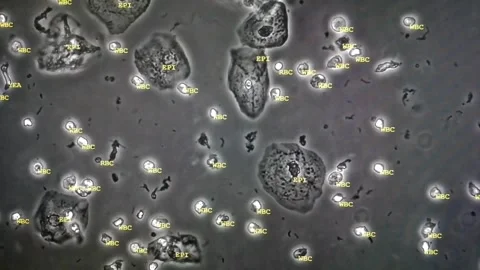 Microscopic footage of urinalysis. Urina... | Stock Video | Pond5