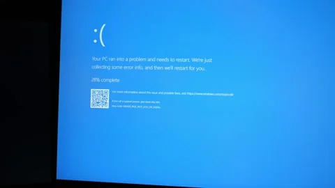 Microsoft Blue Screen Error,Blue Screen ... | Stock Video | Pond5