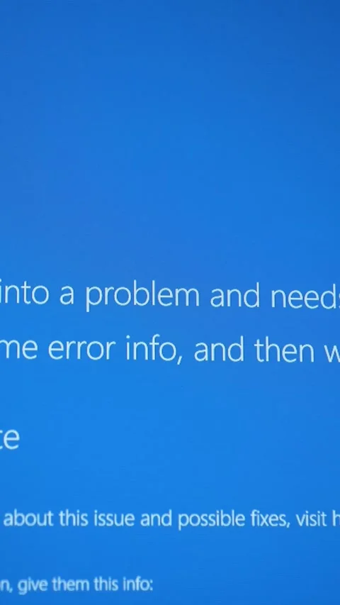 Bsod Blue Screen Of Death Error Stock Footage ~ Royalty Free Stock ...