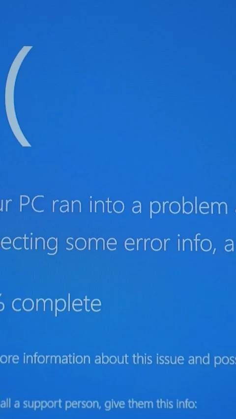 Bsod Blue Screen Of Death Error Stock Footage ~ Royalty Free Stock ...