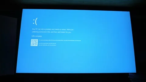 Bsod Blue Screen Of Death Error Stock Footage ~ Royalty Free Stock ...