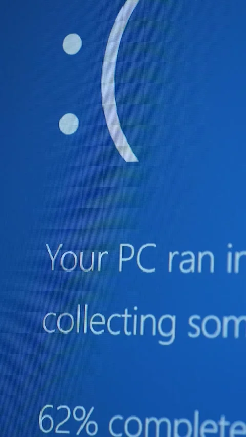 Microsoft Blue Screen Error,Blue Screen ... | Stock Video | Pond5