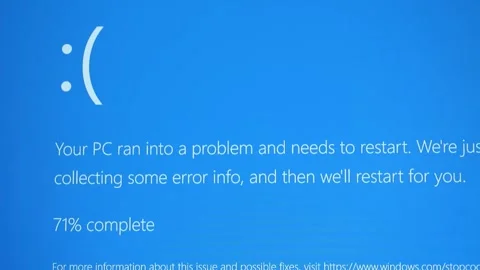 Microsoft Blue Screen Error,Blue Screen ... | Stock Video | Pond5