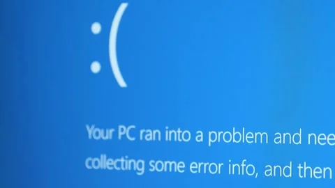 Microsoft Blue Screen Error,Blue Screen ... | Stock Video | Pond5