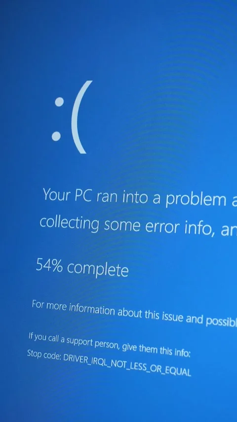 Microsoft Blue Screen Error,Blue Screen ... | Stock Video | Pond5