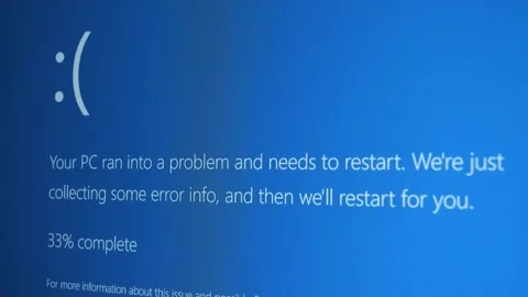 Microsoft Blue Screen Error,Blue Screen ... | Stock Video | Pond5