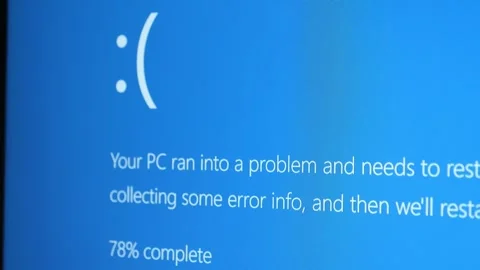 Microsoft Blue Screen Error,Blue Screen ... | Stock Video | Pond5