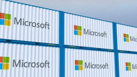 Microsoft logo United in Trade Logo and ... | Stock Video | Pond5