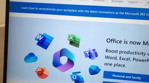 Microsoft Office 365 website displayed o... | Stock Video | Pond5