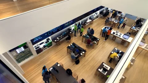 Microsoft store interior in 5th avenue i... | Stock Video | Pond5