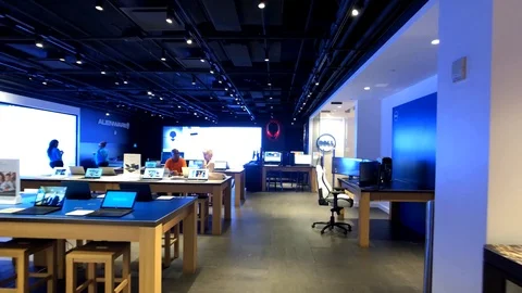 Microsoft store interior in 5th avenue i... | Stock Video | Pond5