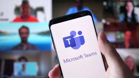 Microsoft Teams on Computer Screen and S... | Stock Video | Pond5
