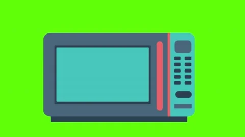Microwave on a green screen background | Stock Video | Pond5