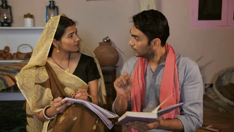 A middle-aged Indian laborer in a Kurta-... | Stock Video | Pond5