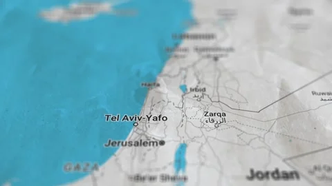 Middle East, Paper Travel Map | Stock Video | Pond5