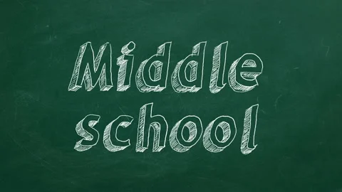 Middle school 4K. Animated Chalk Text. S... | Stock Video | Pond5