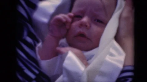 MIDDLETOWN PENNSYLVANIA-1975: Baby In Wh... | Stock Video | Pond5