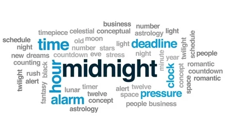 Midnight animated word cloud, text desig... | Stock Video | Pond5