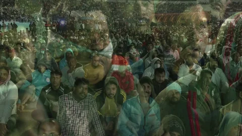 Migrant workers watch World Cup final at... | Stock Video | Pond5